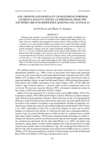 Age, growth and mortality of redthroat emperor Lethrinus miniatus ...