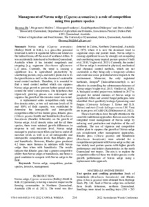 Management of Navua sedge (Cyperus aromaticus): a role of competition ...